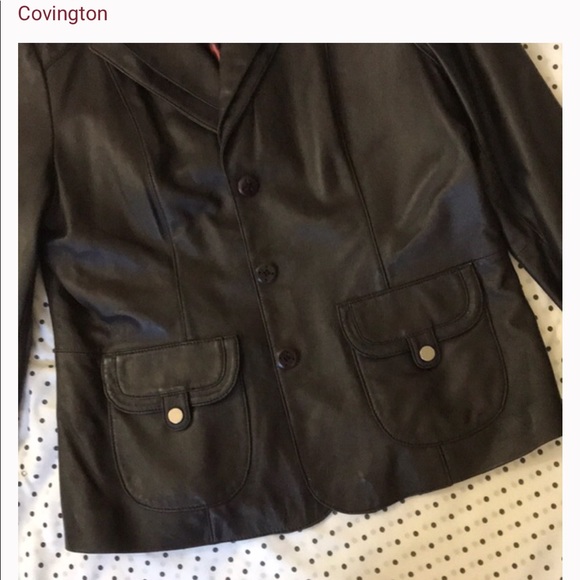 Covington | Jackets & Coats | Covington Brown Leather Jacket Make ...